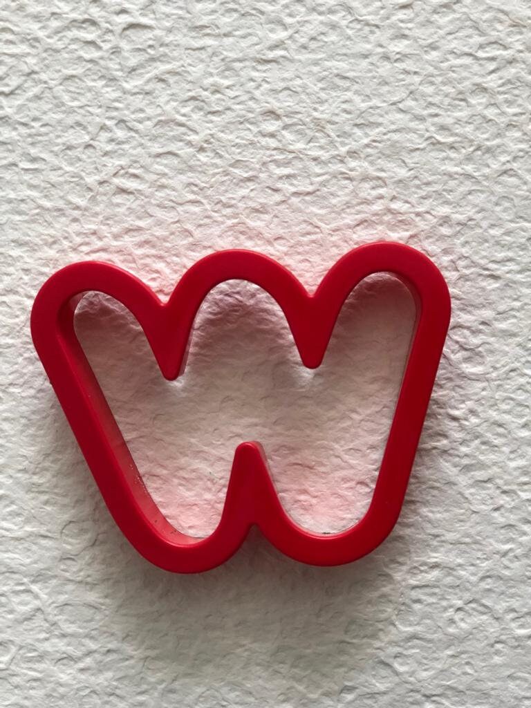Letter W Cookie Cutter, 3D Printed Cutters,alphabet Cookie Cutter ...