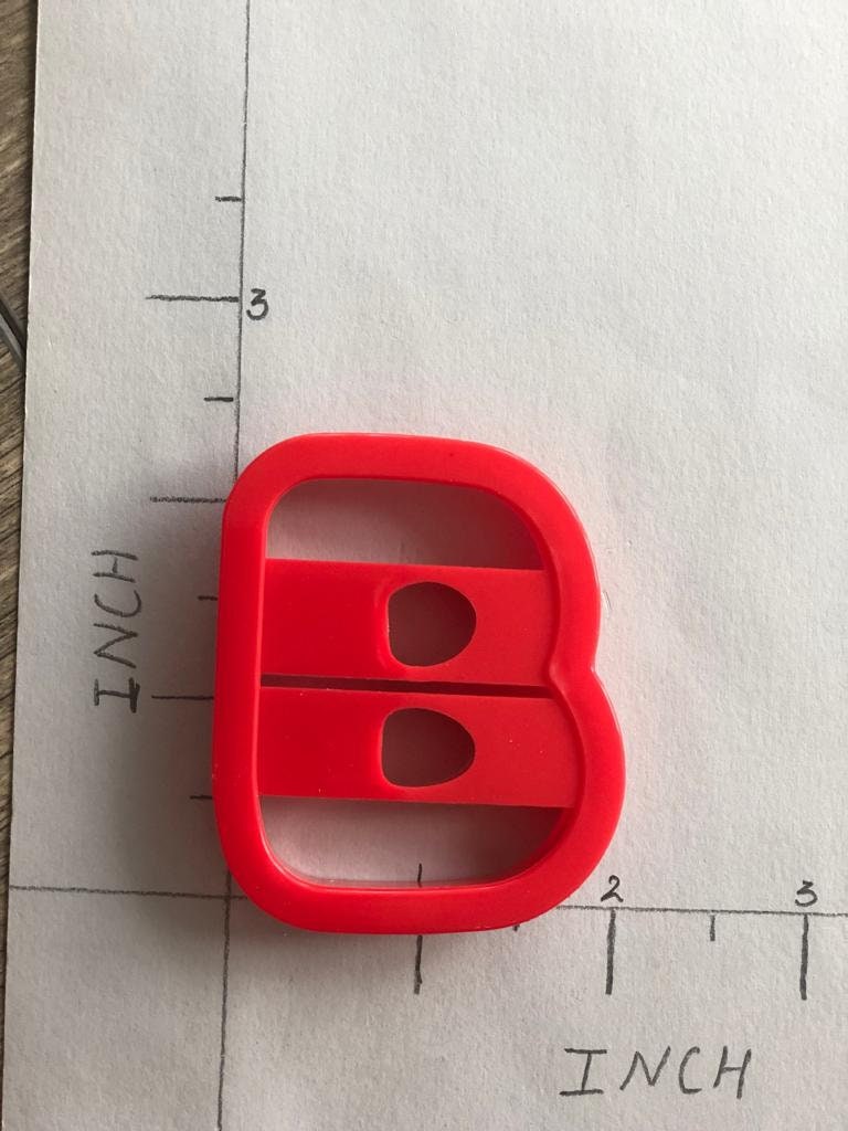 Letter B Cookie Cutter, 3D Printed Cutters,alphabet Cookie Cutter ...