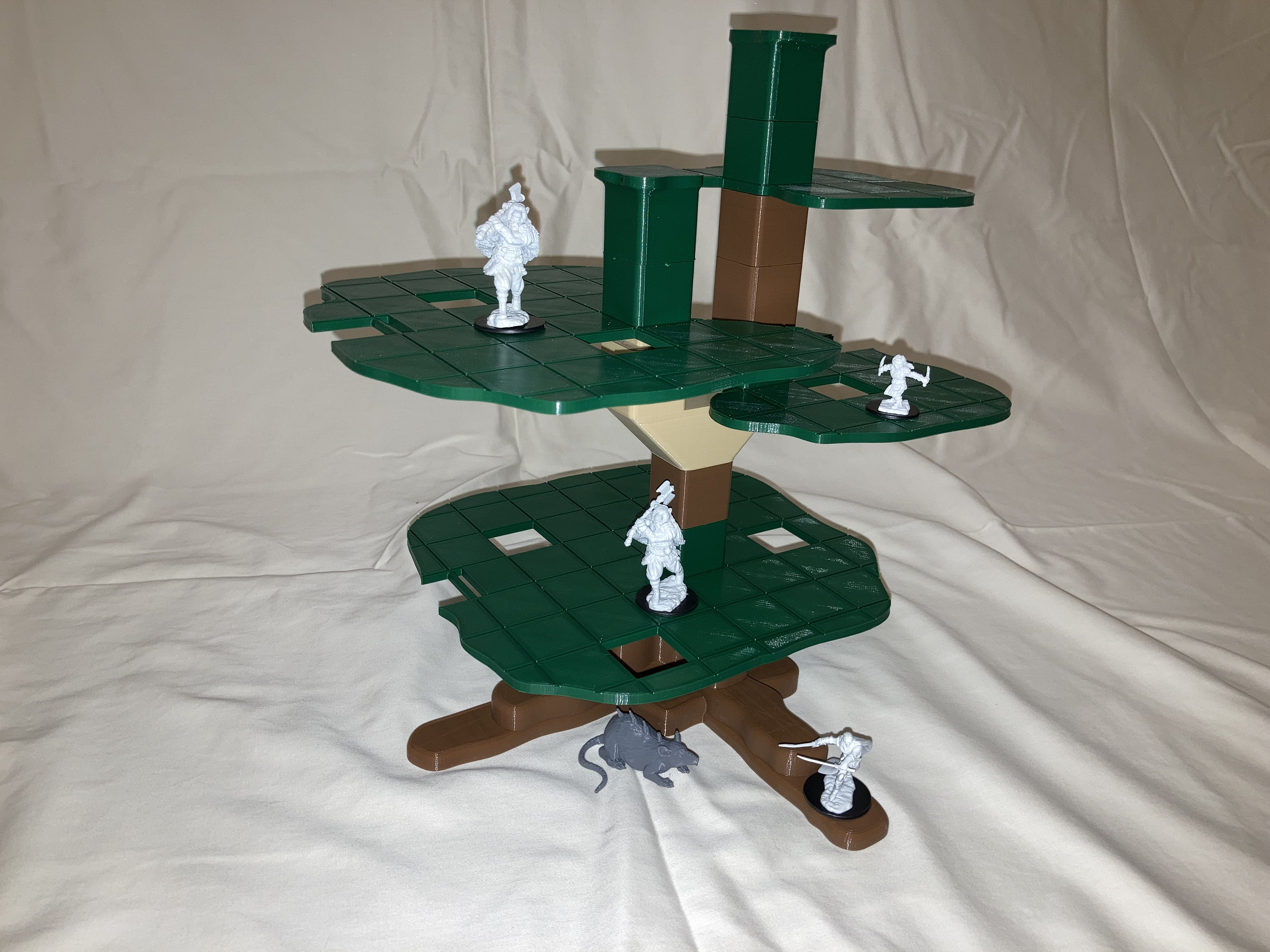 Modular Tree for RPG, 3D Printed, You Can Change the Tree, Add Decks ...