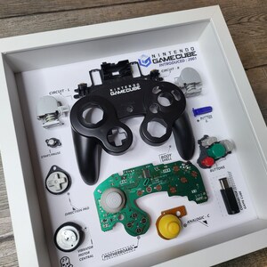 Shadowbox Diorama for Game Cube Black Controller Wall Decor Game Room ...