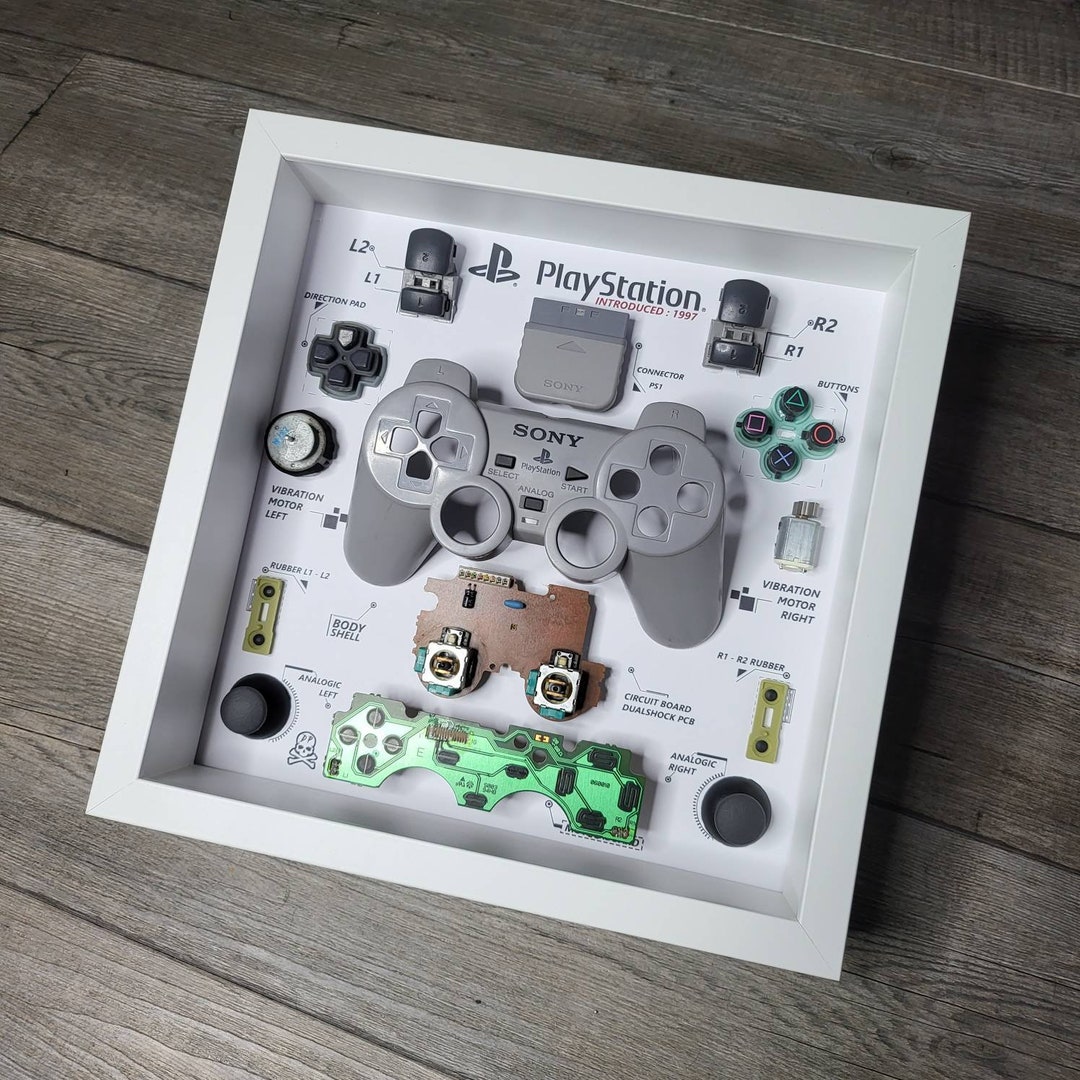 Shadowbox Diorama for Ps1 Dual Controller Wall Decor Game Room Joystick ...