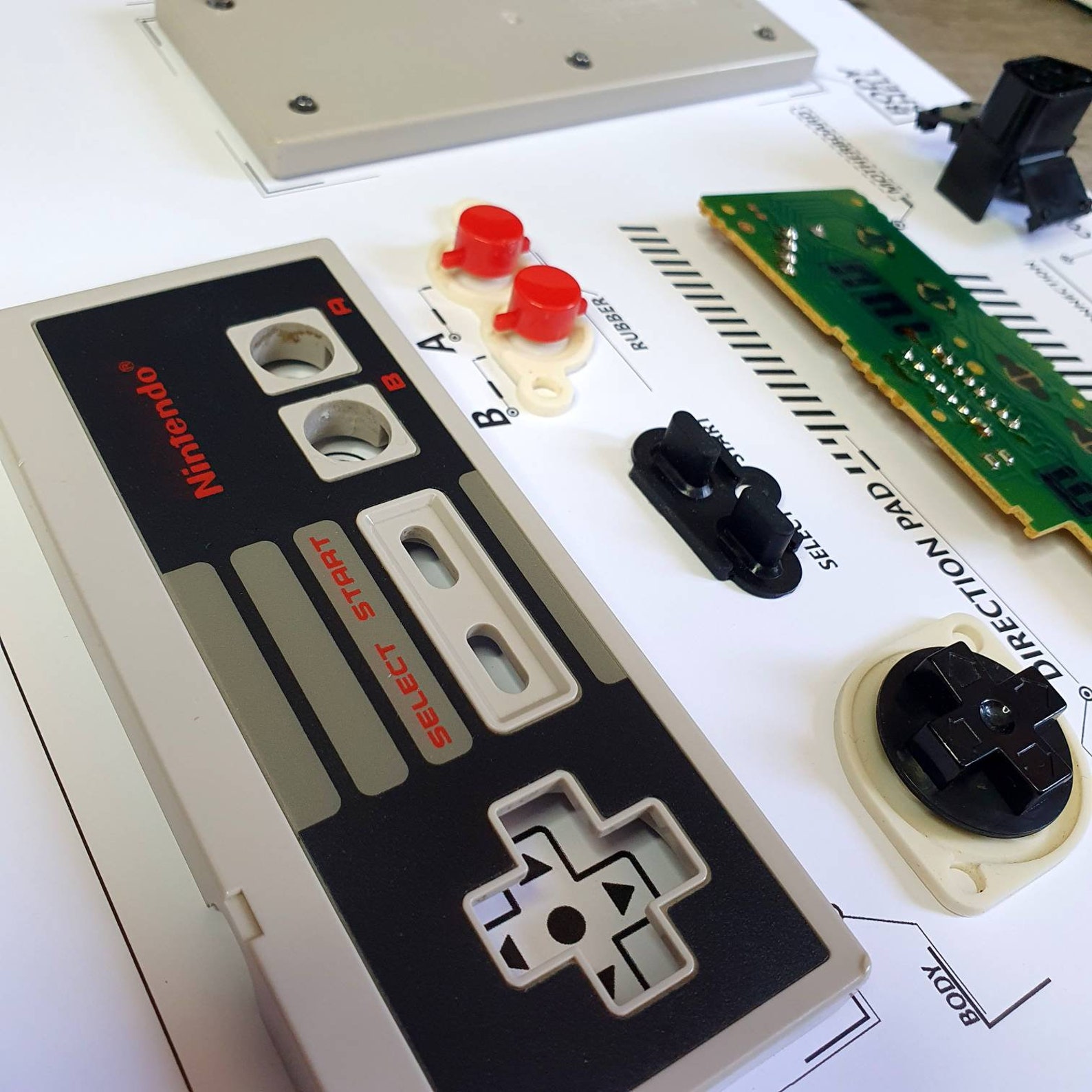 Nintendo Nes Shadow Box Diorama Controller Smontato Console Di - Etsy