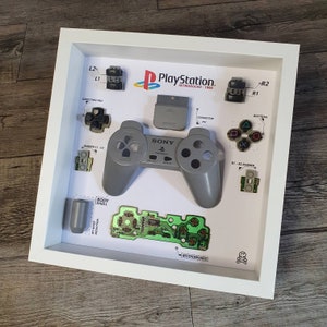 Shadowbox Diorama for Ps1 Ps Psx Controller Disassembled Wall Decor ...