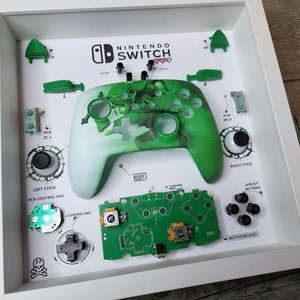 Shadowbox Diorama for Switch Controller Green Wall Decor Game Room ...