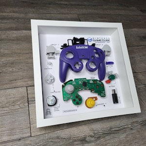Shadowbox Diorama for Game Cube Controller Purple Wall Decor Game Room ...