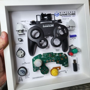 Shadowbox Diorama for Game Cube Black Controller Wall Decor Game Room ...