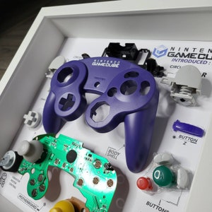 Shadowbox Diorama for Game Cube Controller Purple Wall Decor Game Room ...