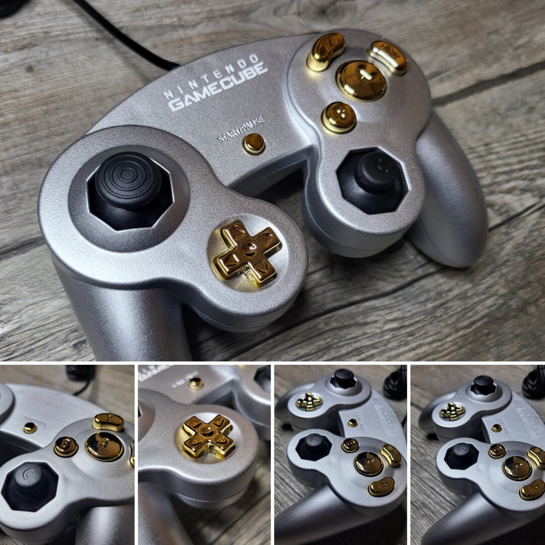 Joystick for Gamecube Controller Custom Game Cube Gbc Pad Gold and Silver Metal - Etsy