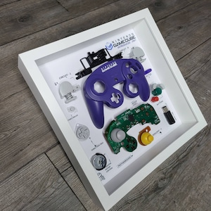 Shadowbox Diorama for Game Cube Controller Purple Wall Decor Game Room ...