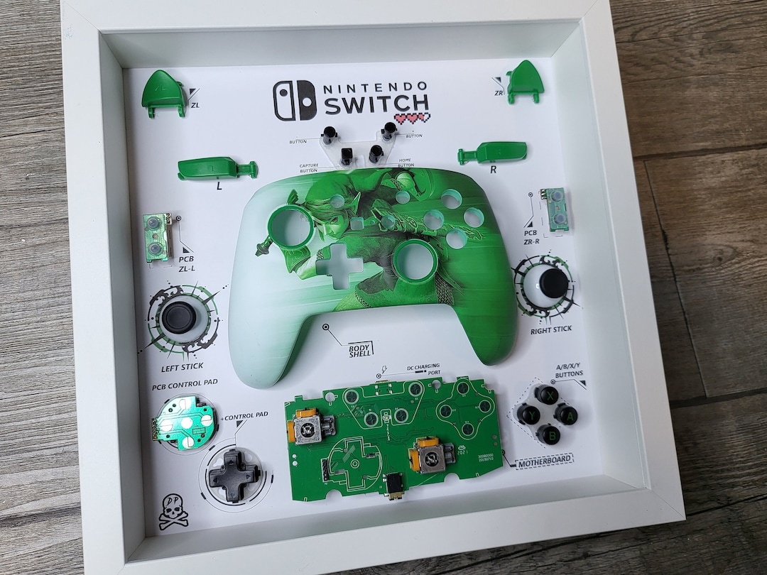 Shadowbox Diorama for Switch Controller Green Wall Decor Game Room ...
