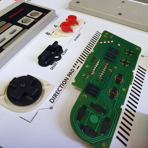 Nintendo Nes Shadow Box Diorama Controller Disassembled Game Console ...