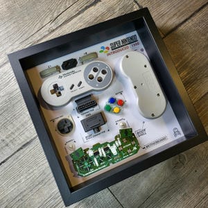 Snes Controller Shadowbox Display Frame Classic Retro Gaming Perfect ...