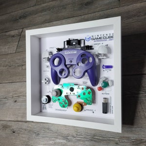 Shadowbox Diorama for Game Cube Controller Purple Wall Decor Game Room ...