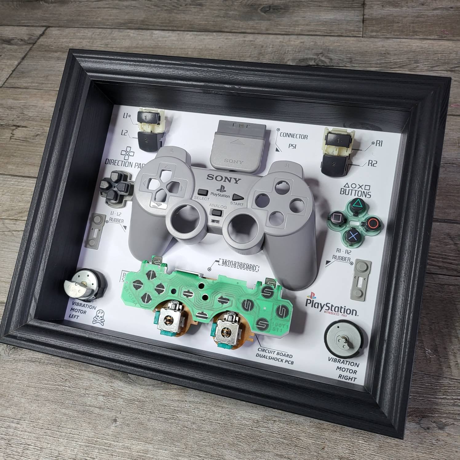 Shadowbox Diorama for Ps1 Dual Controller Black Frame for Game Room ...