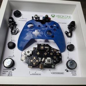 Shadowbox Diorama for One Blue Controller Wall Decor Game Room Joystick ...