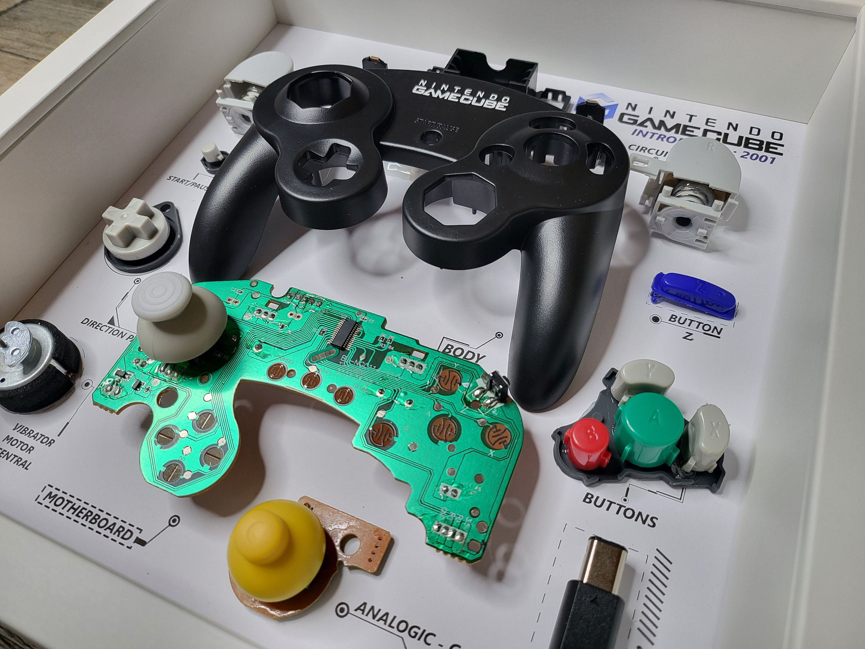 Shadowbox Diorama for Game Cube Black Controller Wall Decor Game Room ...