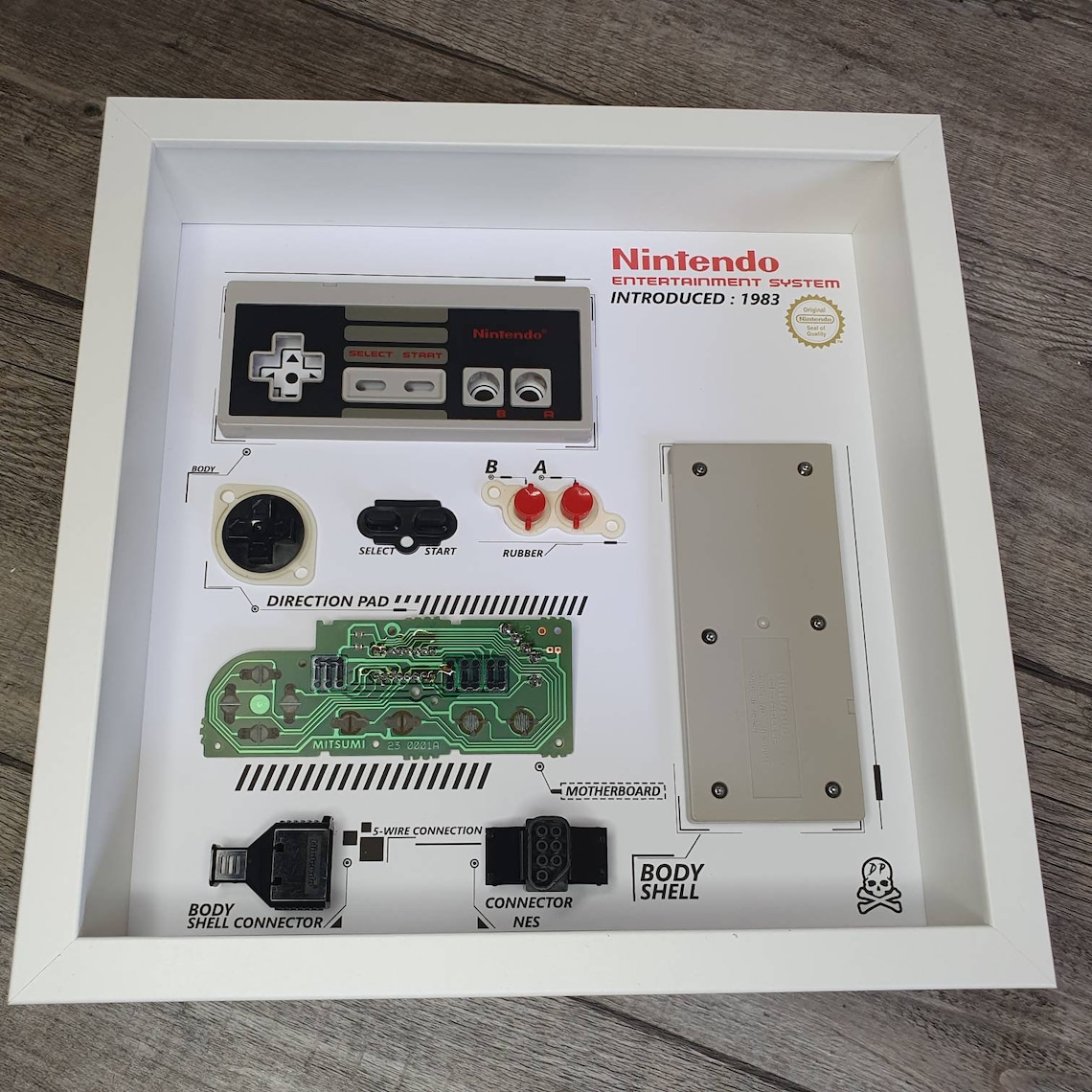 Nintendo Nes Shadow Box Diorama Controller Smontato Console Di - Etsy