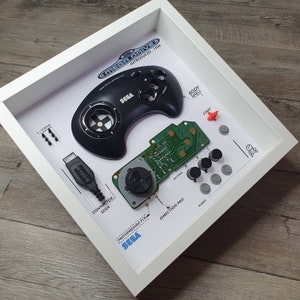Shadowbox Diorama for Mega Drive Controller Wall Decor Game Room ...