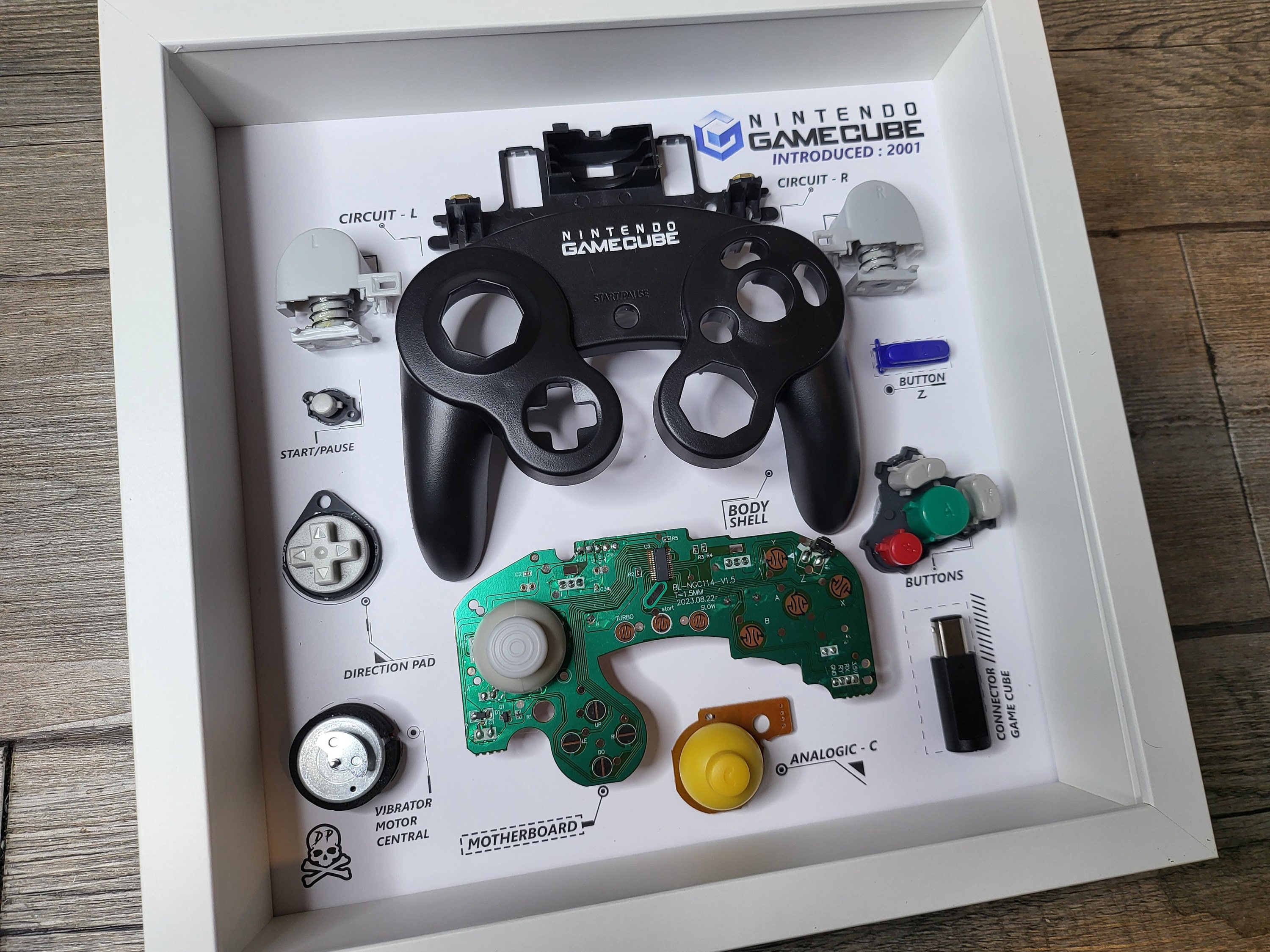 Shadowbox Diorama for Game Cube Black Controller Wall Decor Game Room ...
