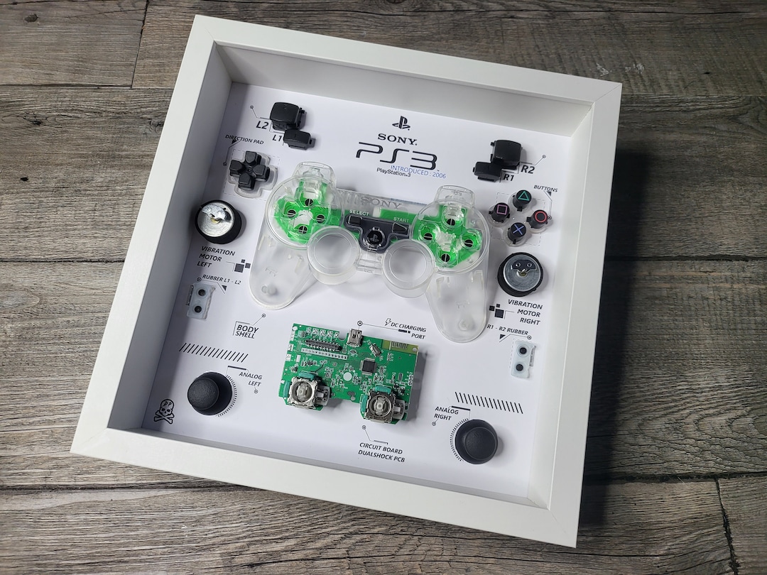 Shadowbox Diorama for Ps3 Controller Transparent Wall Decor Game Room ...