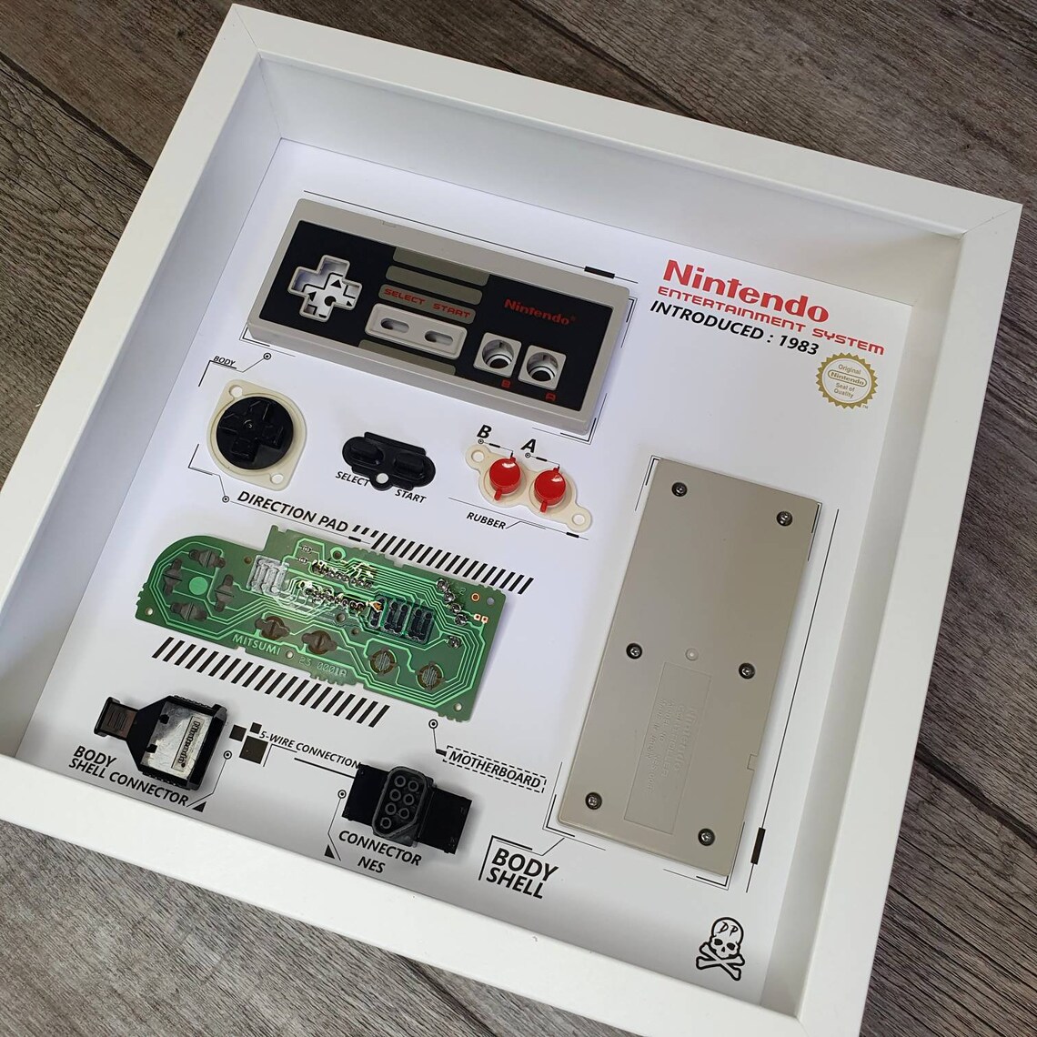 Nintendo Nes Shadow Box Diorama Controller Smontato Console Di - Etsy