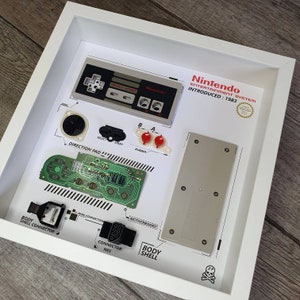 Nintendo Nes Shadow Box Diorama Controller Disassembled Game Console ...
