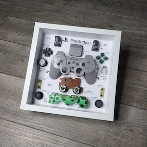 Shadowbox Diorama for Ps1 Dual Controller Wall Decor Game Room Joystick ...