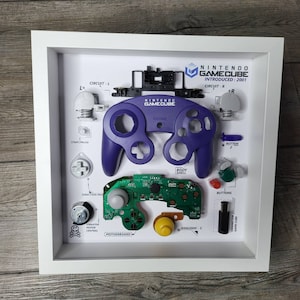 Shadowbox Diorama for Game Cube Controller Purple Wall Decor Game Room ...