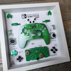 Shadowbox Diorama for Switch Controller Green Wall Decor Game Room ...