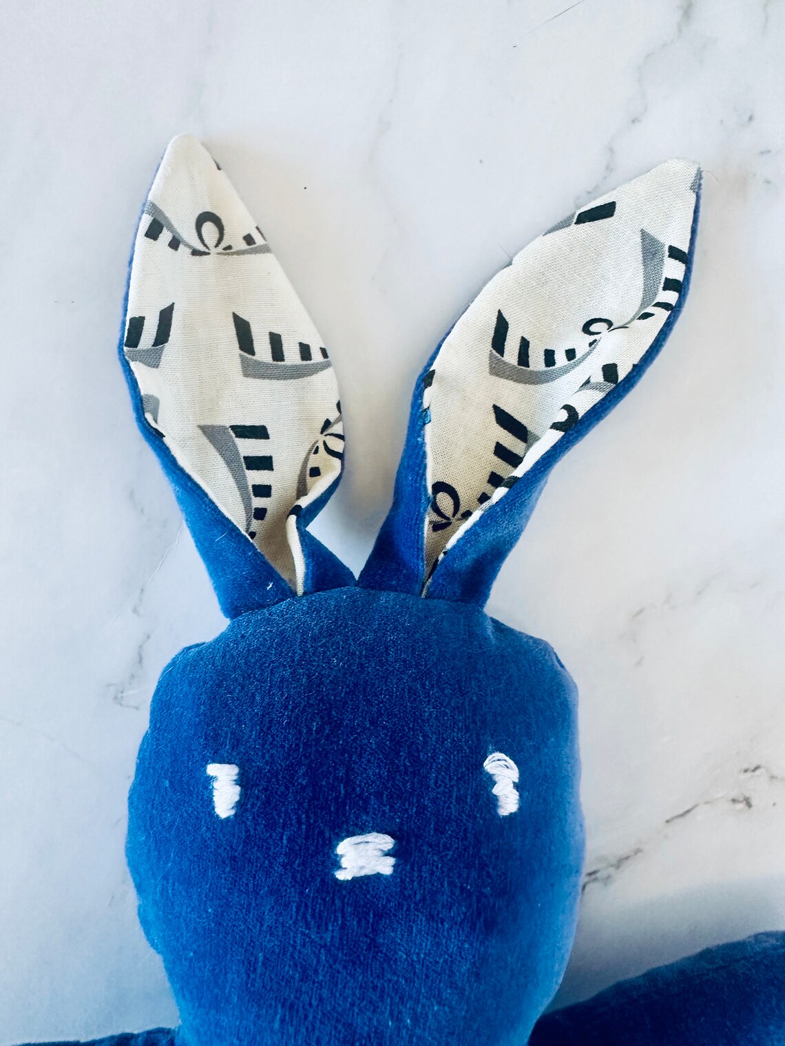 Blue Velvet Stuffed Bunny, - Etsy