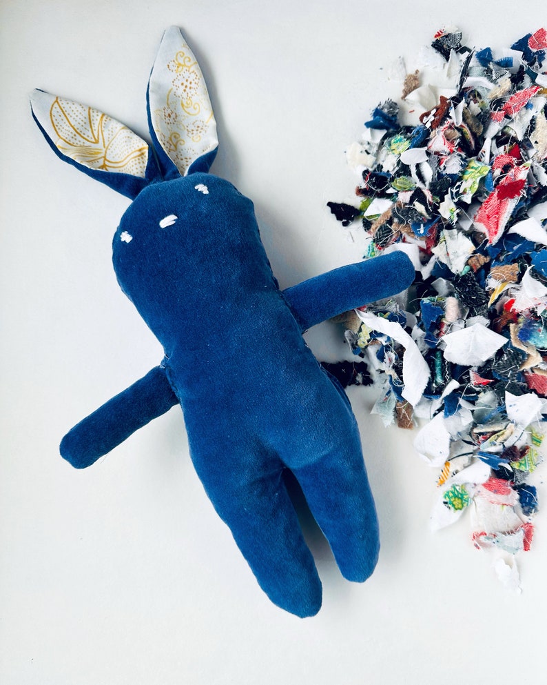 Blue Velvet Stuffed Bunny, - Etsy