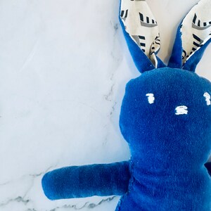 Blue Velvet Stuffed Bunny, - Etsy