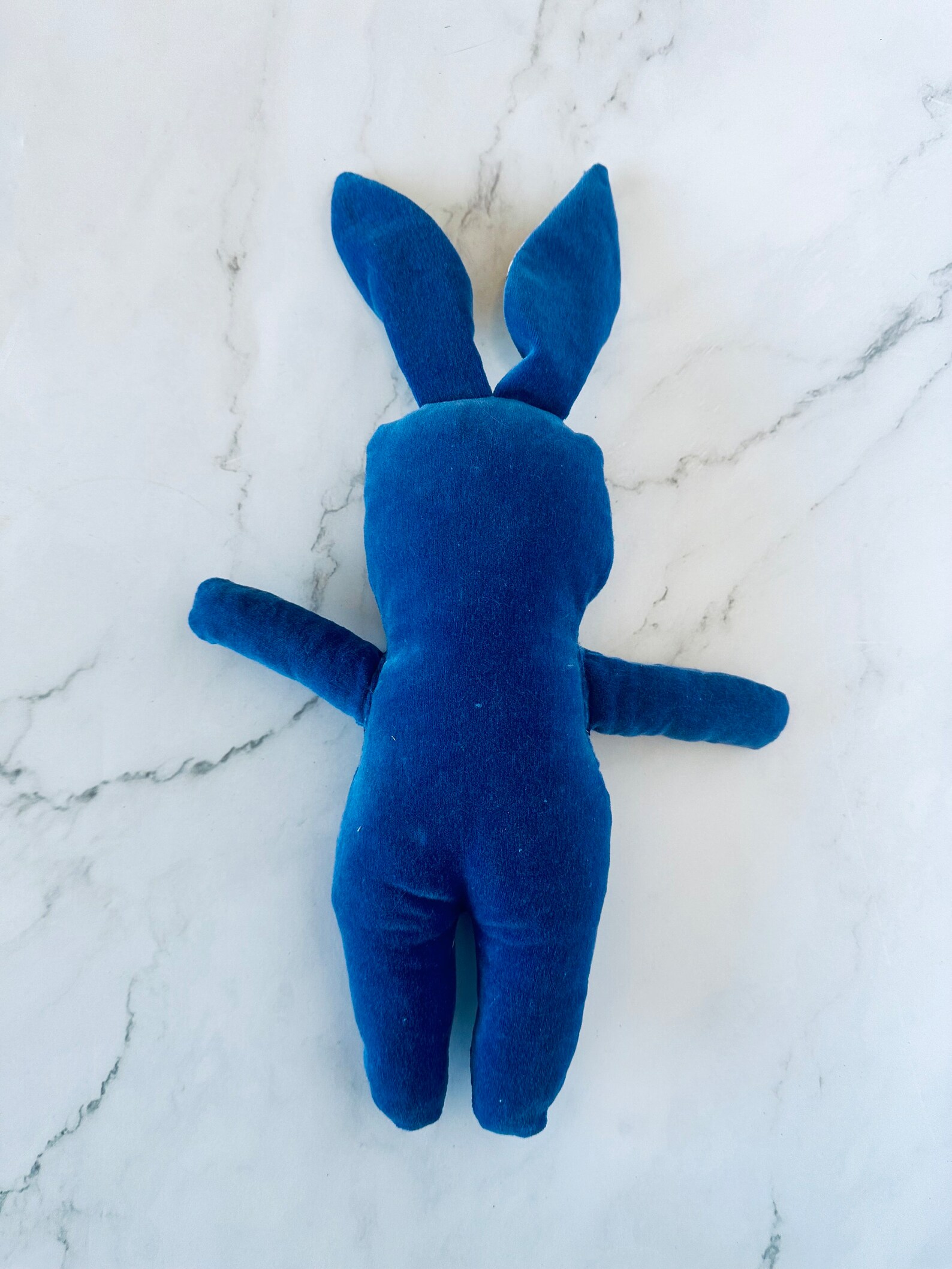 Blue Velvet Stuffed Bunny, - Etsy
