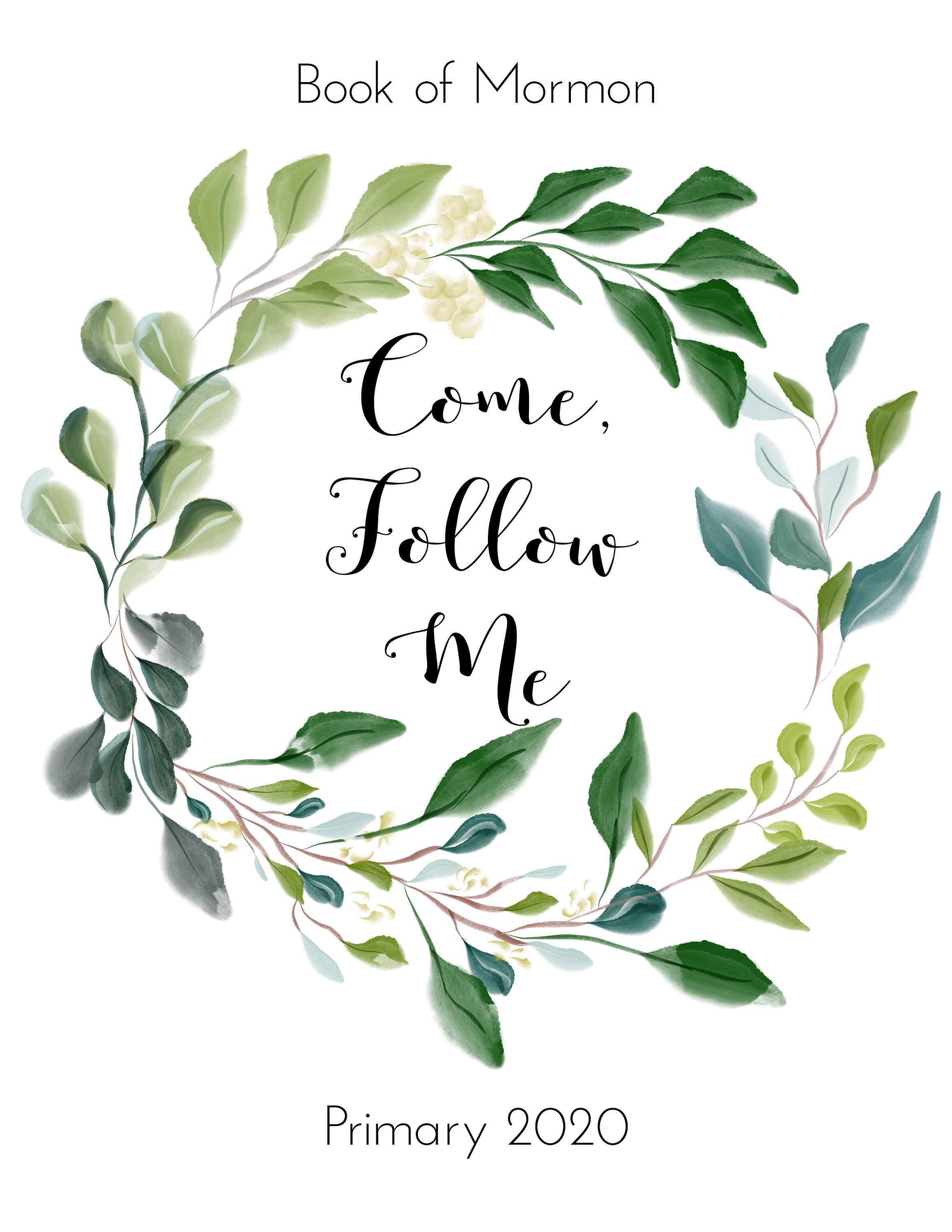 2020 LDS Primary Theme Binder Cover Printable Come, Follow Me - Etsy