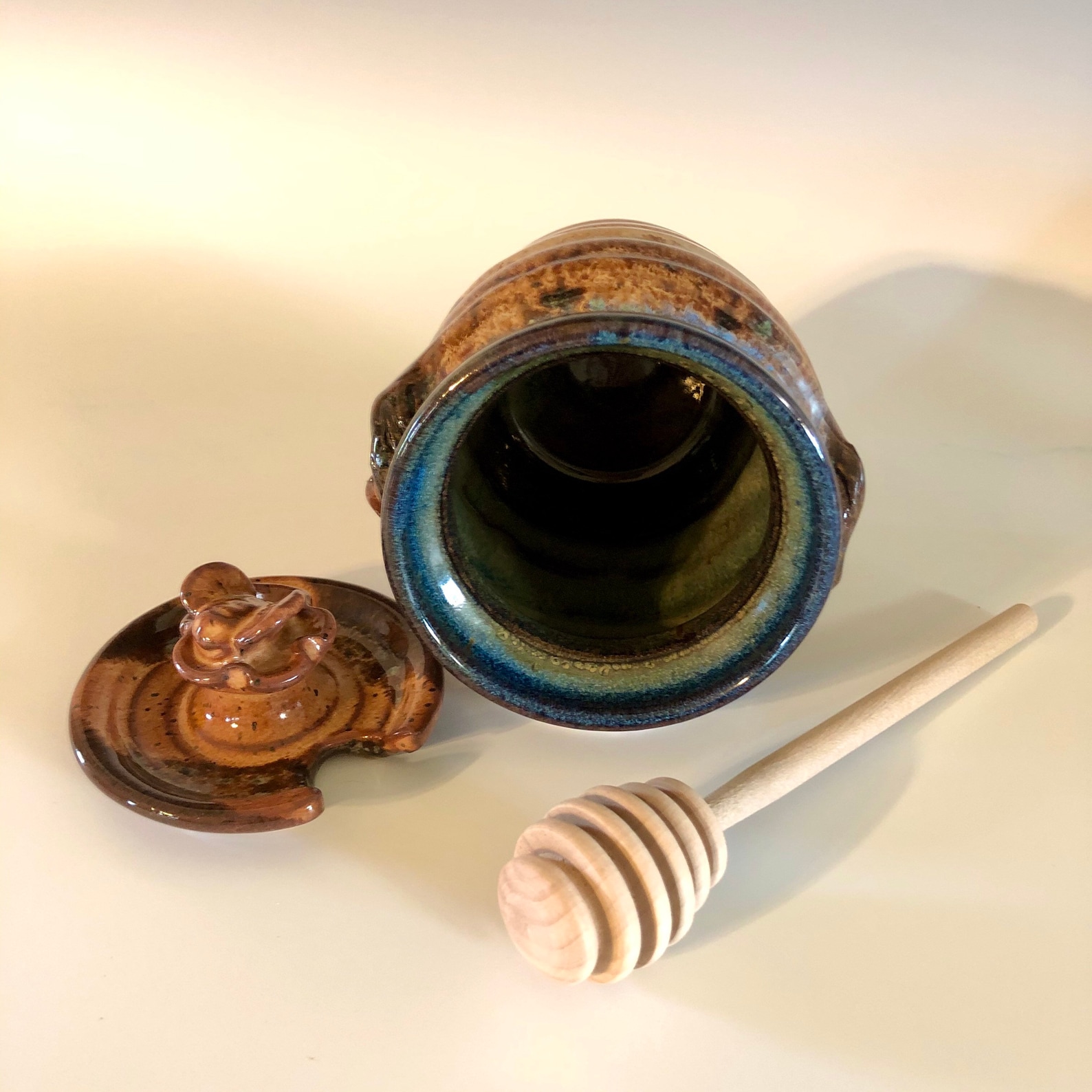 Honey Pot Honey Jar Ceramic Honey Pot Honey Bee Pottery | Etsy