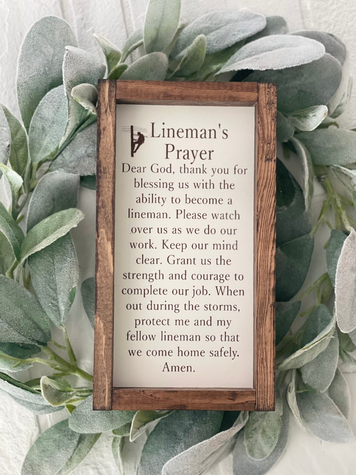 Laser Engraved A Lineman's Prayer Home Decor Sign - Etsy