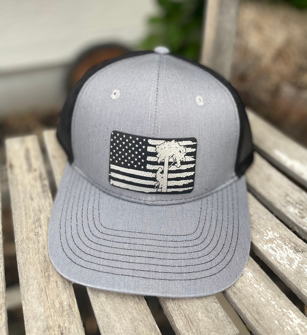 Arborist Flag Snapback Adjustable Trucker Cap - Tree Trimmer Hat ...