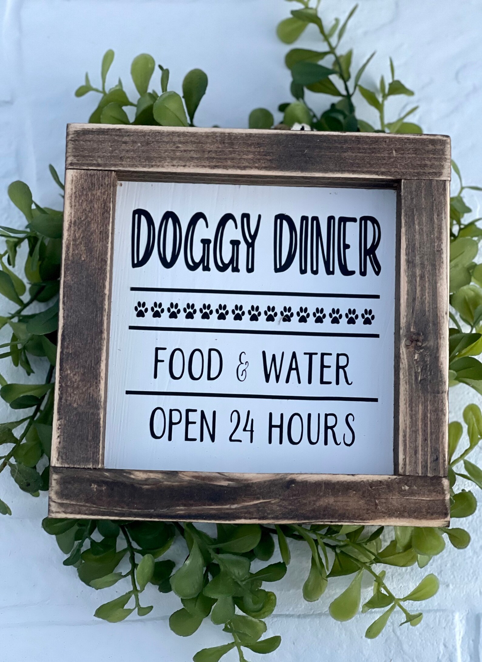 Doggy Diner Farmhouse Decor Dog Puppy Food Sign - Dog Food Area Sign ...