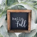 Hello Fall Farmhouse Sign - Fall Tiered Tray & Home Decor - Rust Orange ...