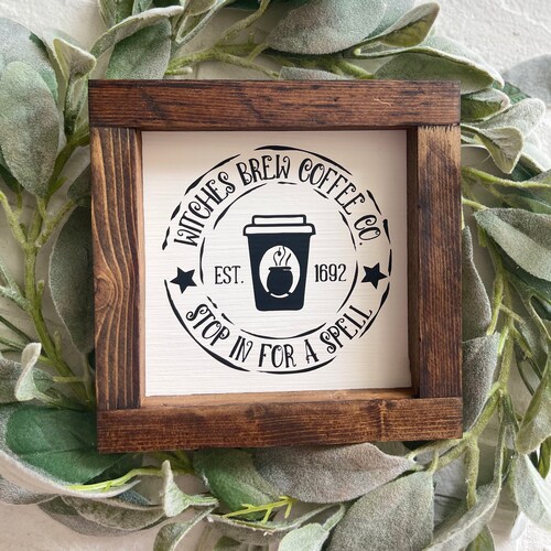 Witches Brew Coffee House Sign Coffee Bar Sign Halloween - Etsy