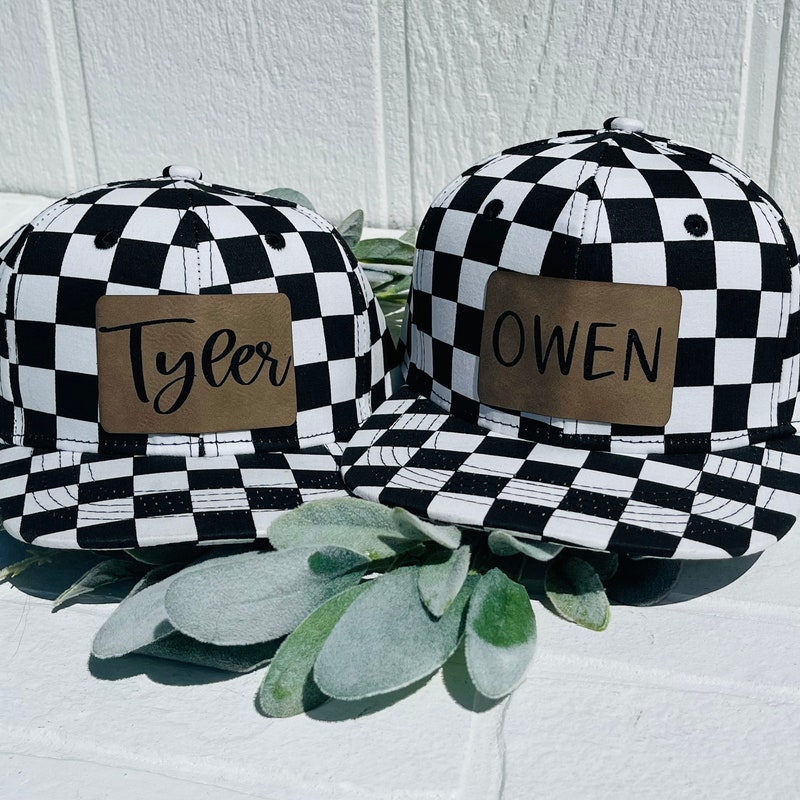 Checkered Hat - Etsy