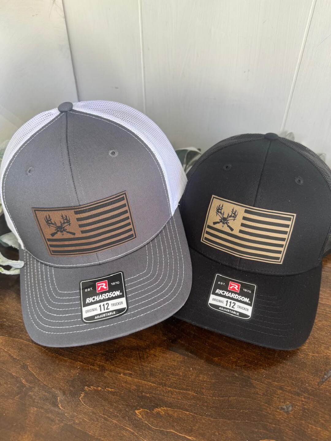 Skull Antler Flag Richardson 112 Trucker Hat - Etsy