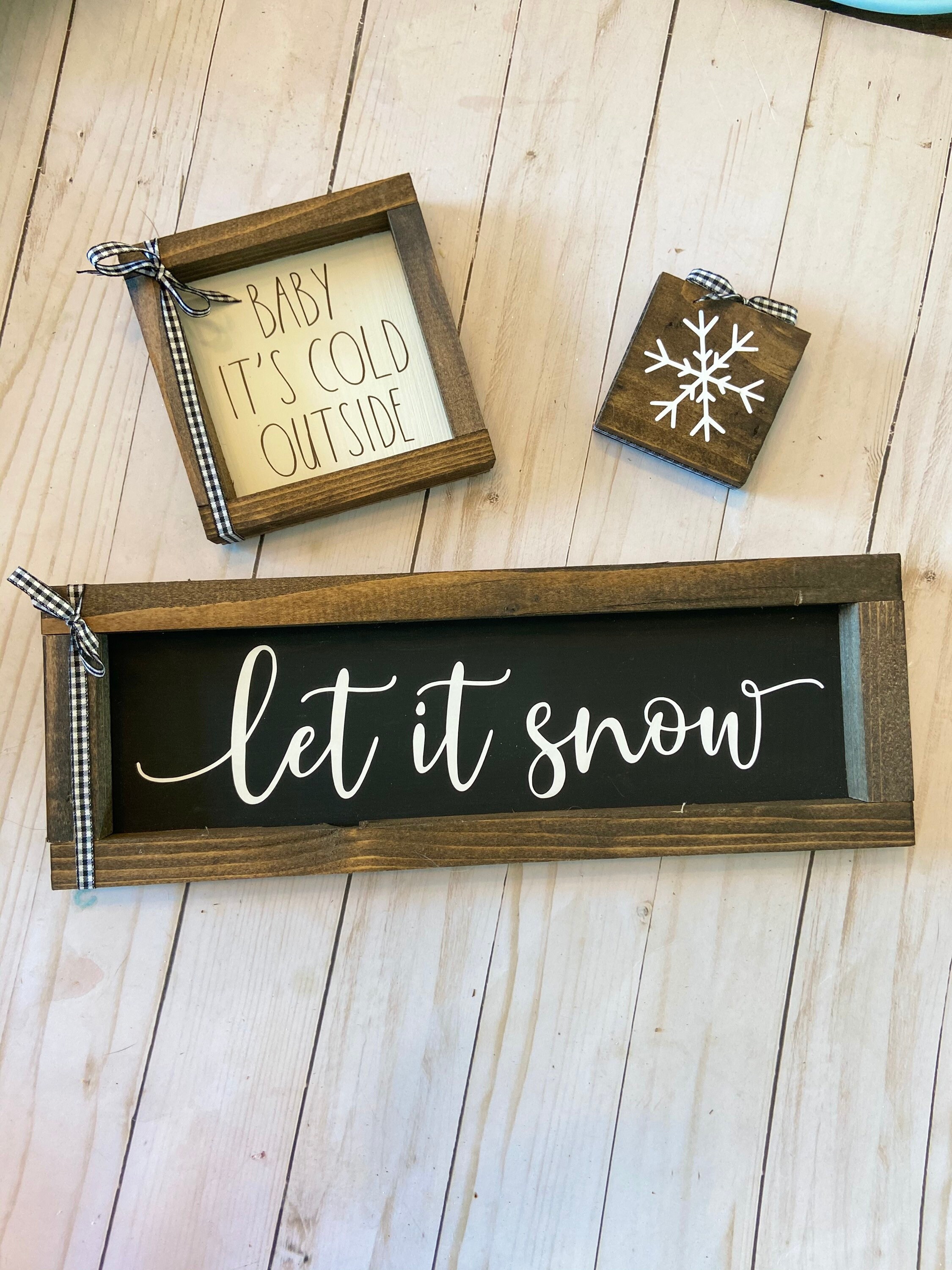 Farmhouse Winter Decor Signs | Etsy
