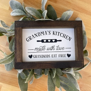 Grandma's Kitchen Decor Sign - Grandkids Gift to Grandma - Mother's Day ...