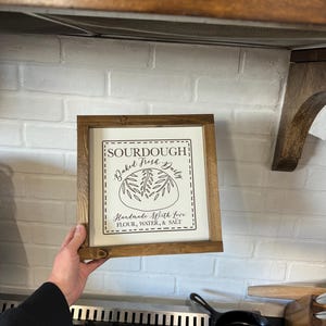 Sourdough Farmhouse Style Sign - Bread Baker Gift - Homestead Kitchen ...