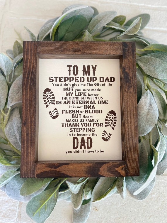 To My Stepped up Dad Sign Step Dad Gift Fathers Day Gift - Etsy