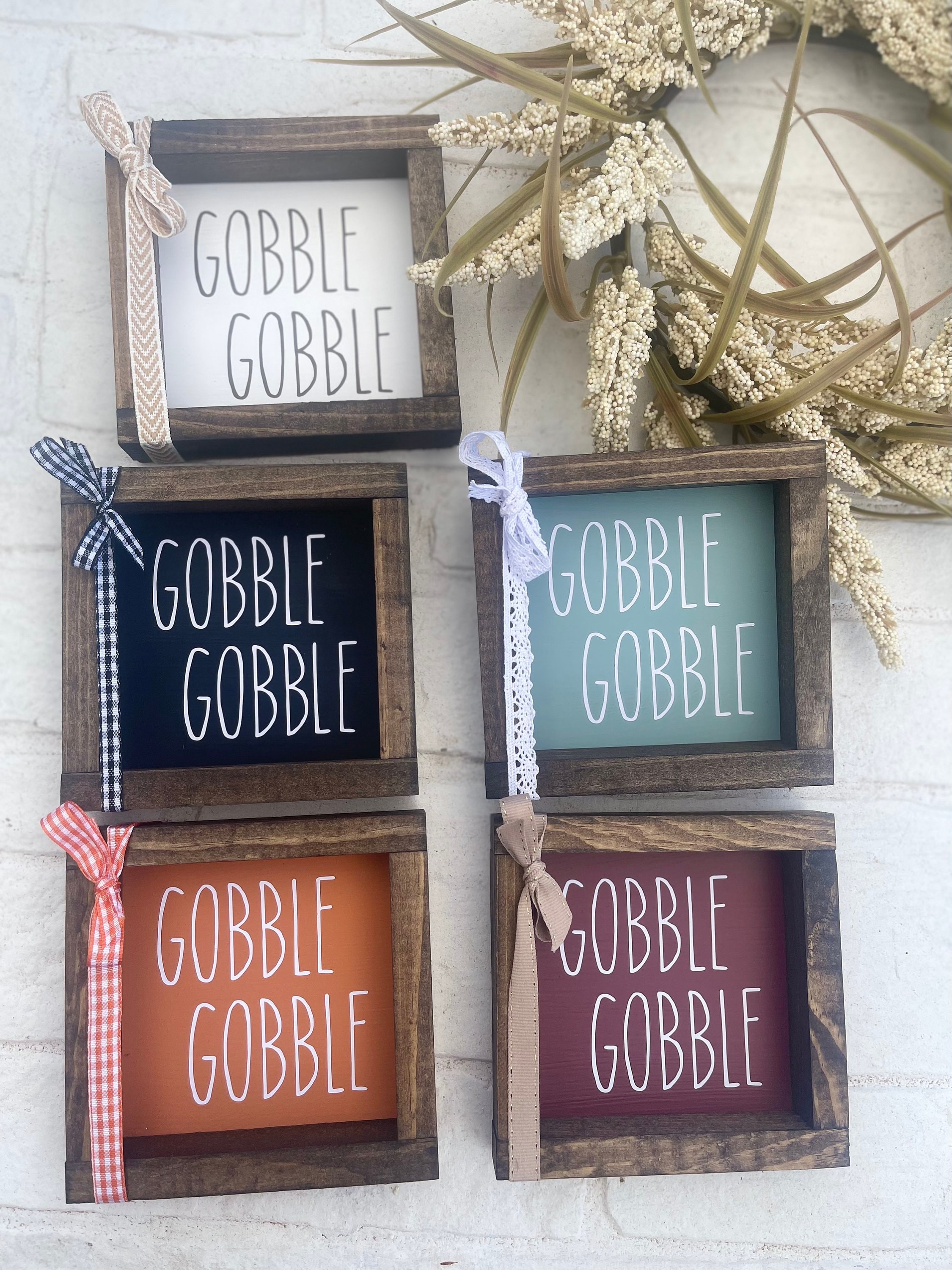Gobble Thanksgiving Farmhouse Sign - Gobble Gobble Turkey Decor - Etsy