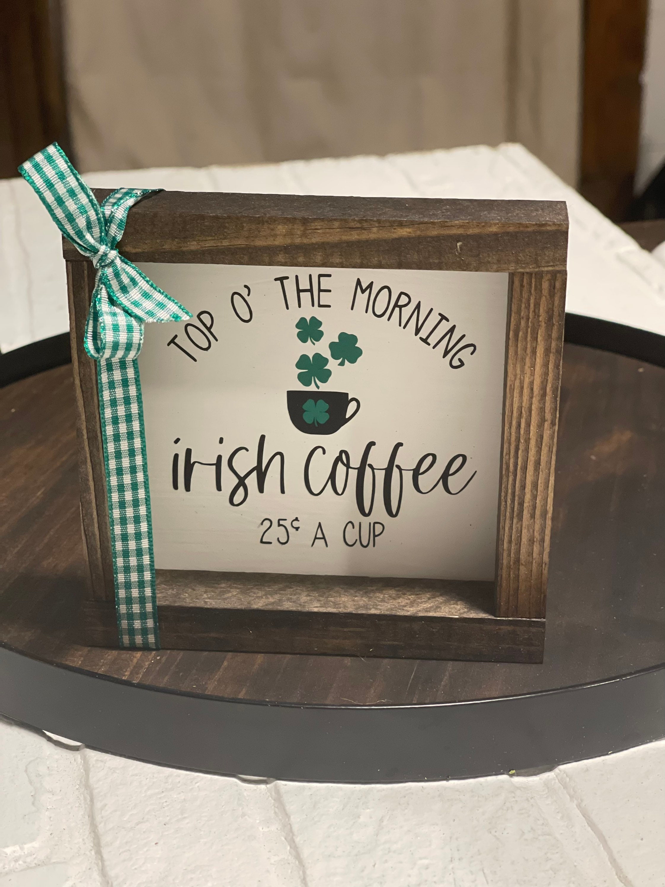 Top O' the Morning Farmhouse St. Patrick's Day Coffee Bar Tiered Tray ...