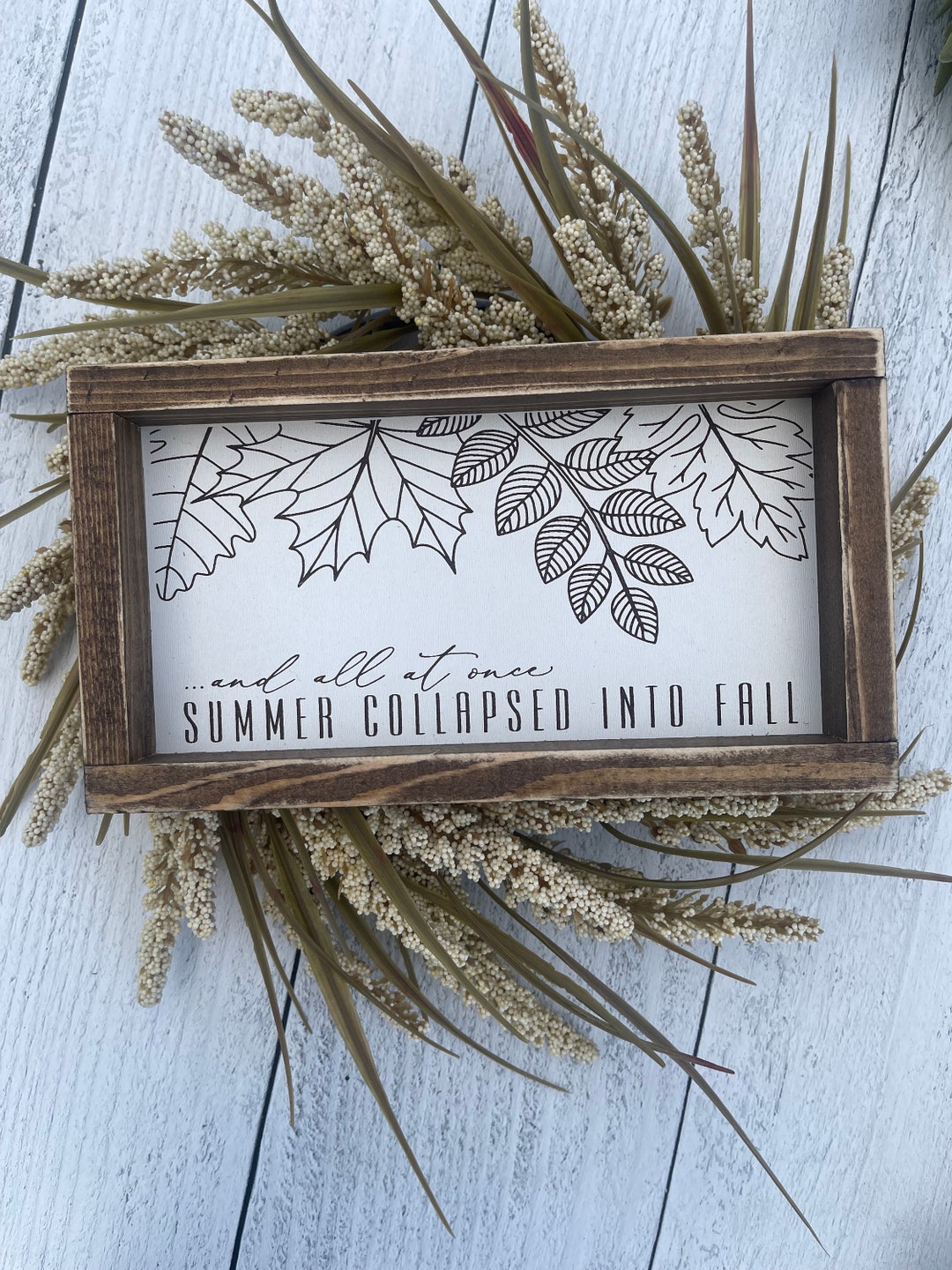All at Once Summer Collapsed Into Fall Farmhouse Decor Sogn - Etsy