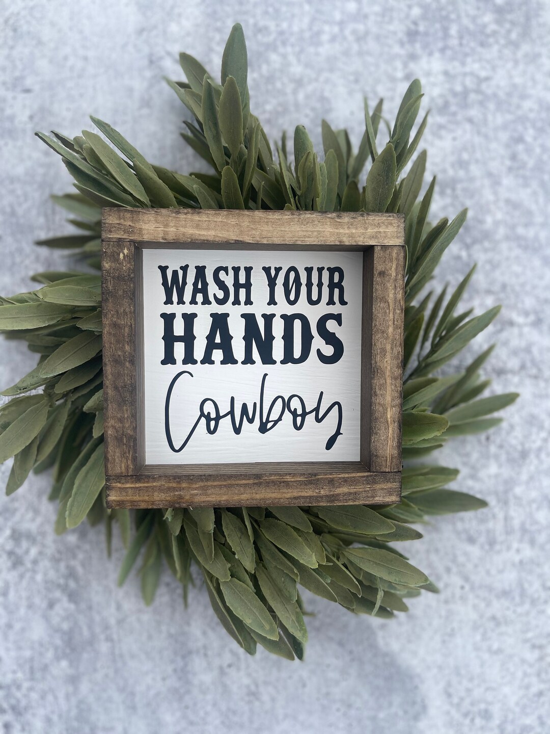 Wash Your Hands Cowboy Farmhouse Style Sign - Etsy